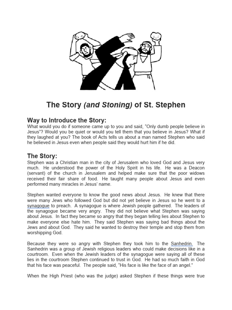 The Story Stoning of St. Stephen 2 | PDF | Jesus | Synagogue