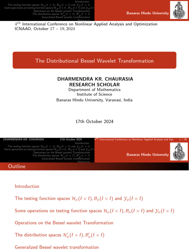 Conference Presentation Formate | PDF | Wavelet | Distribution ...