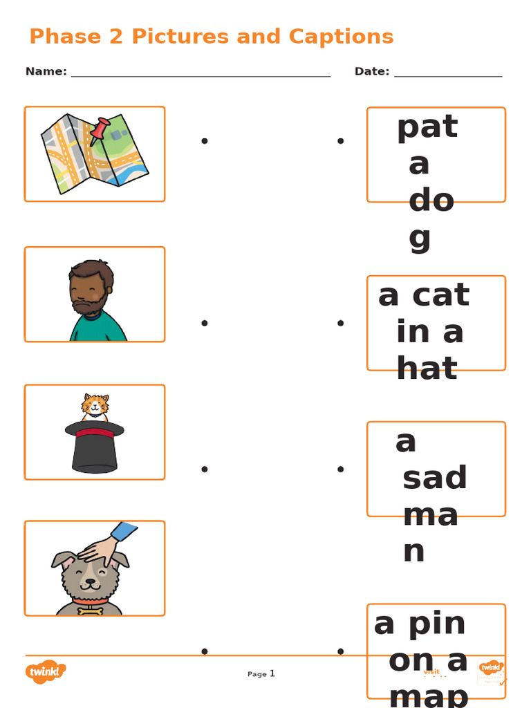 Captions Picture Matching | PDF