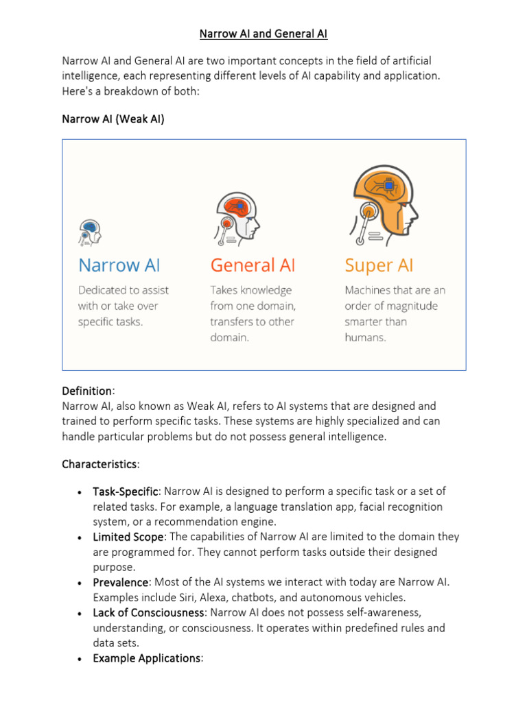 Understanding Narrow vs. General AI | PDF | Artificial Intelligence ...