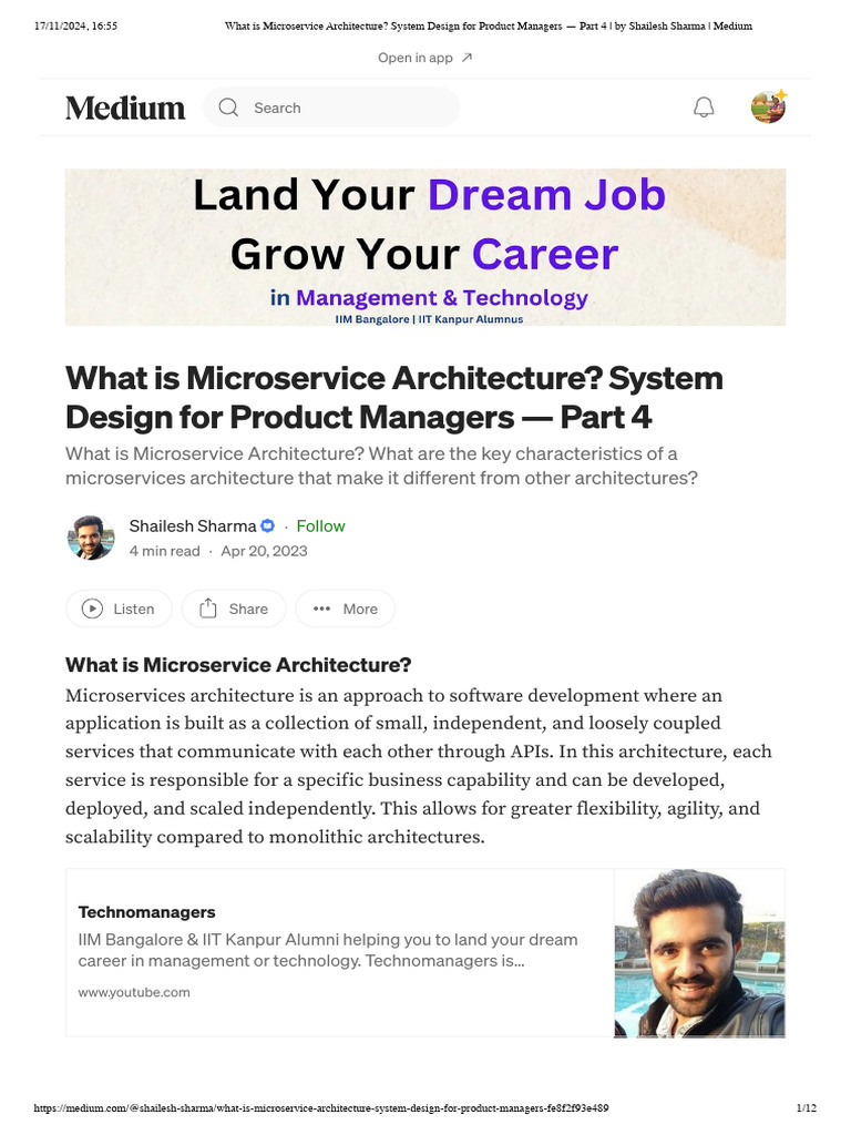 What Is Microservice Architecture - System Design For Product Managers ...