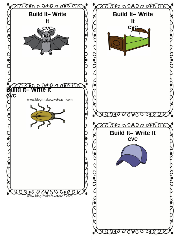 CVC Build It–Write It Guide | PDF