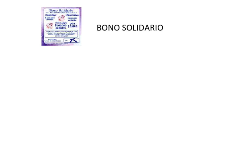 Bono Solidario | PDF