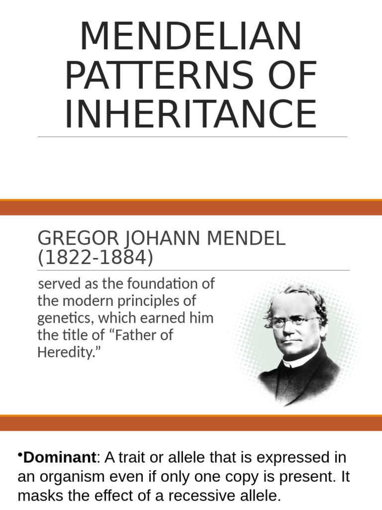 MENDELIAN PATTERNS OF INHERITANCE | PDF | Dominance (Genetics) | Genotype