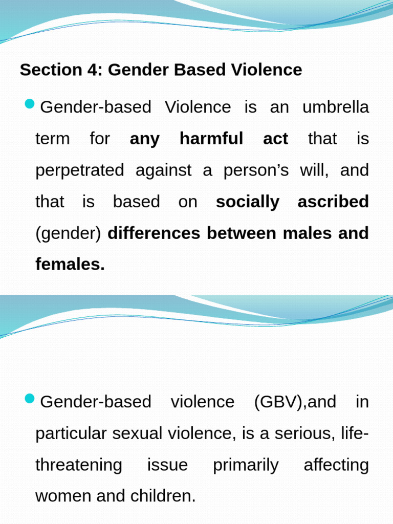 Understanding Gender-Based Violence | PDF | Violence | Violence Against ...