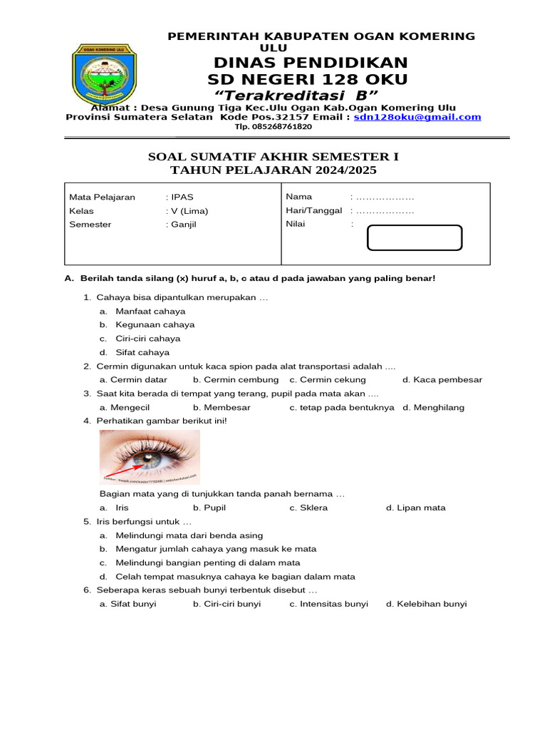 Soal IPAS Kelas 5 | PDF | Ilmu Sosial | Sains & Matematika