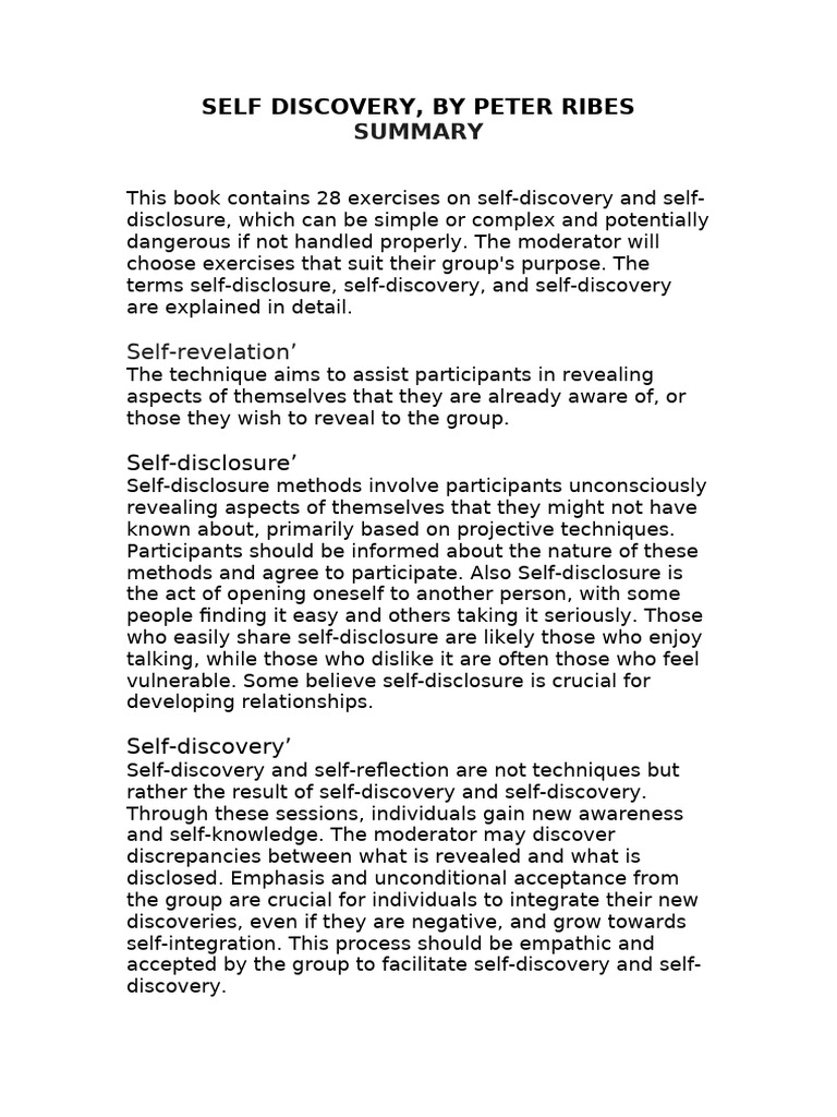 Self Discovery | PDF