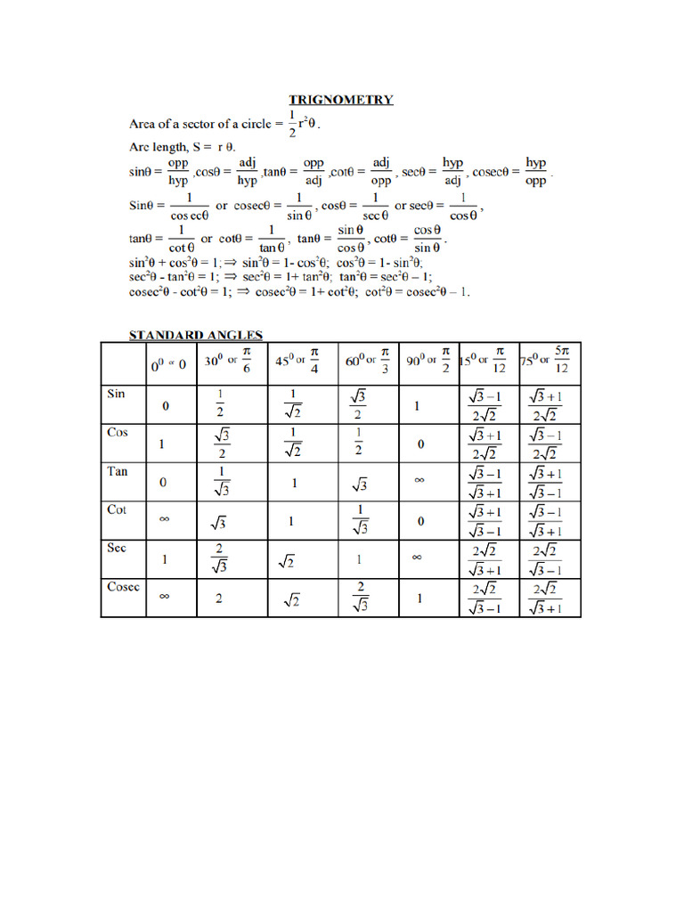 TRIGNOMETRY | PDF