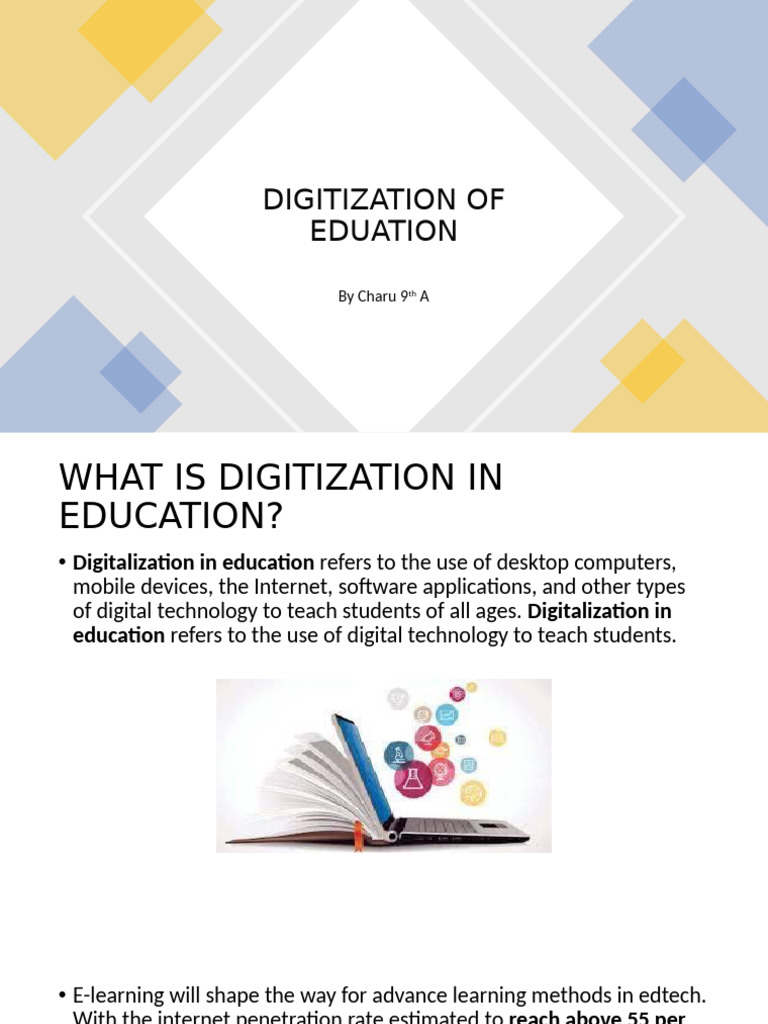 Digitization in Education: Pros and Cons | PDF | Computers