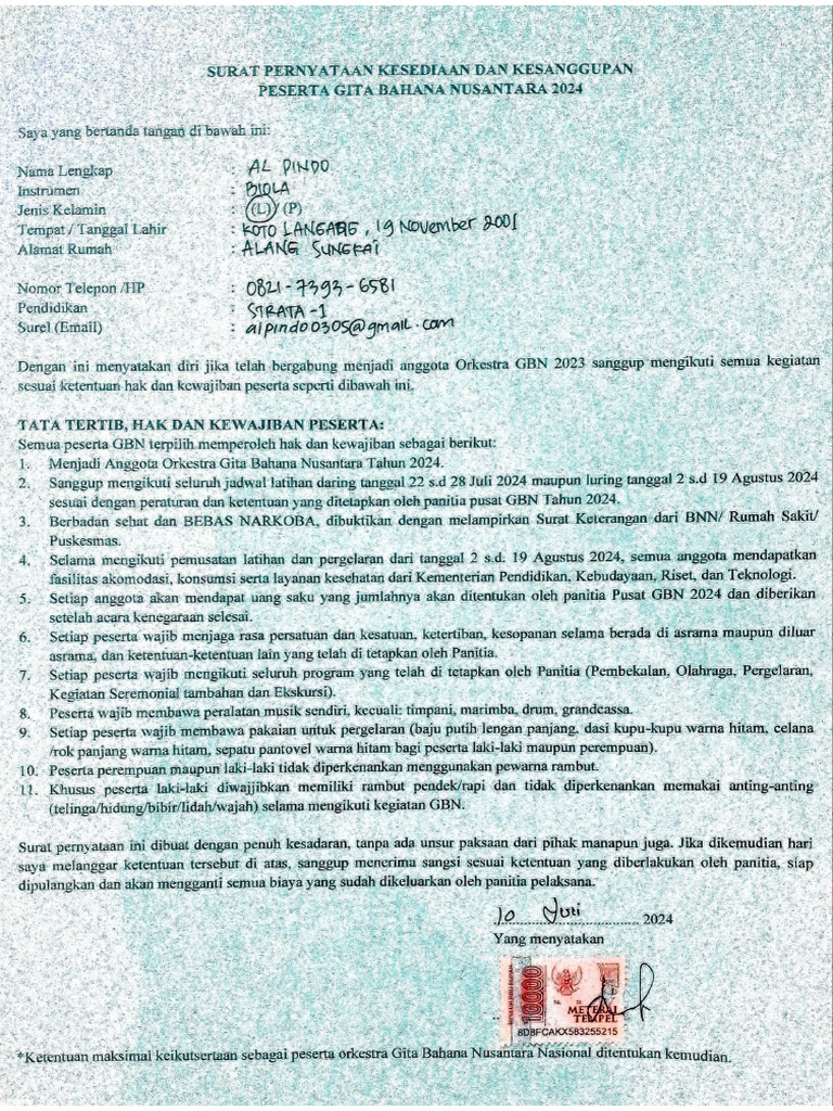 Pertanyaan kesediaan-AL-GBN | PDF