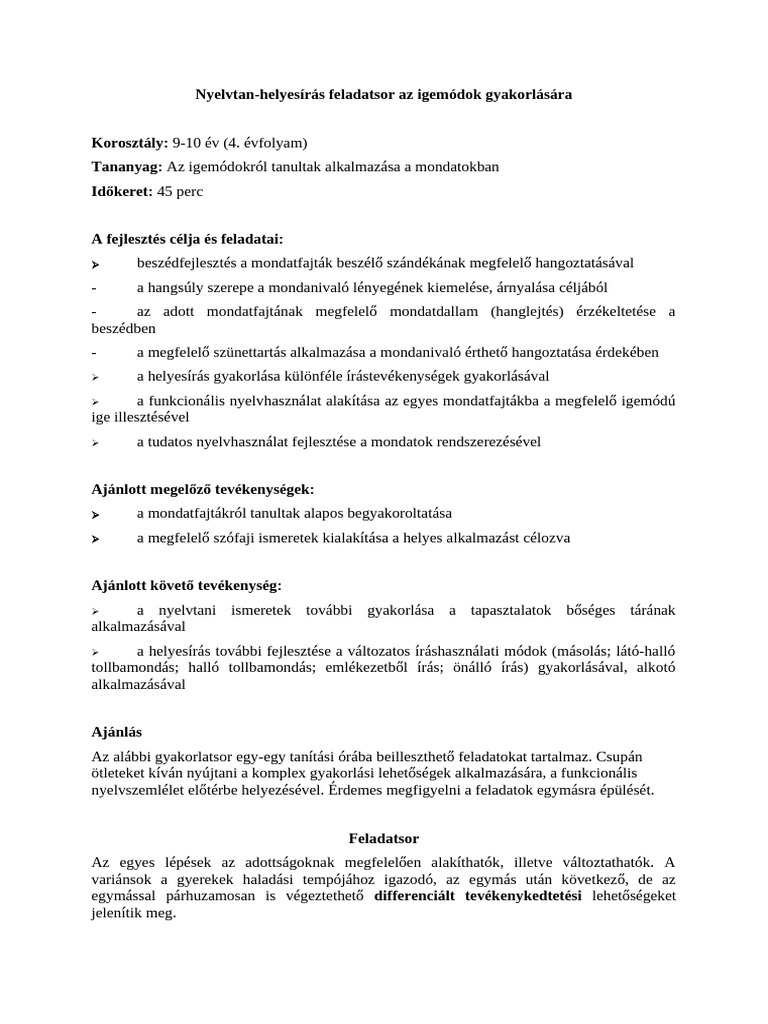 27igemodok Gyak Oraterv 4.evf | PDF