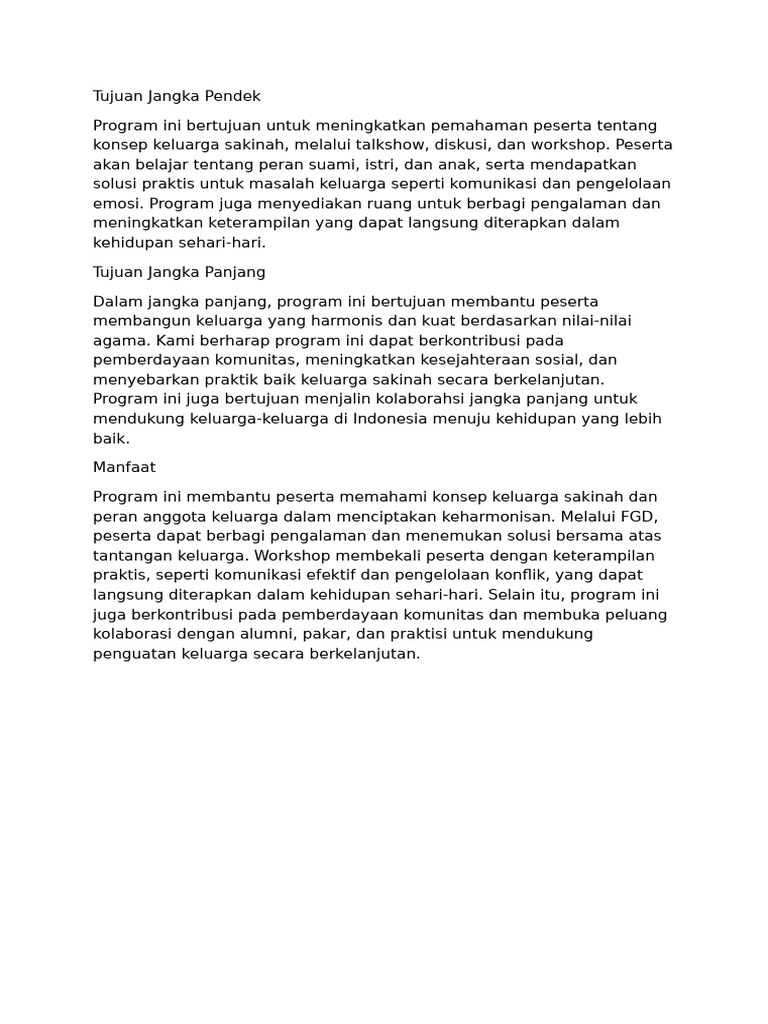 Tujuan J Manfaat J Ruang Lingkup | PDF | Karier & Perkembangan | Ilmu ...