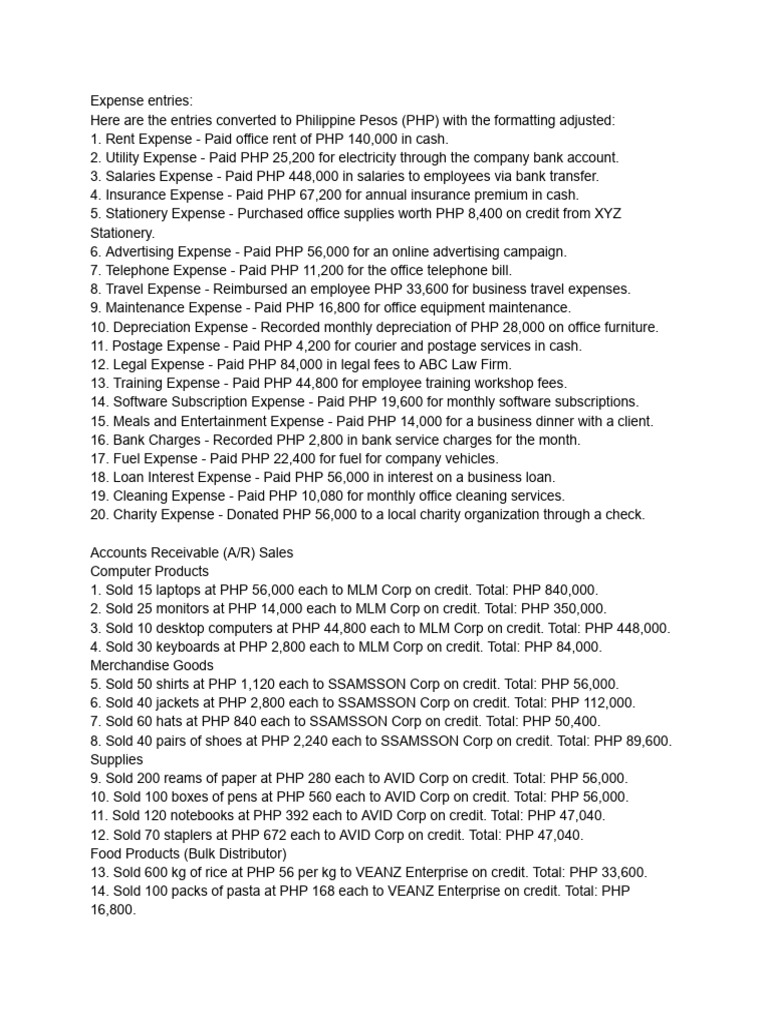 Expense entries_ | PDF | Fee | Expense