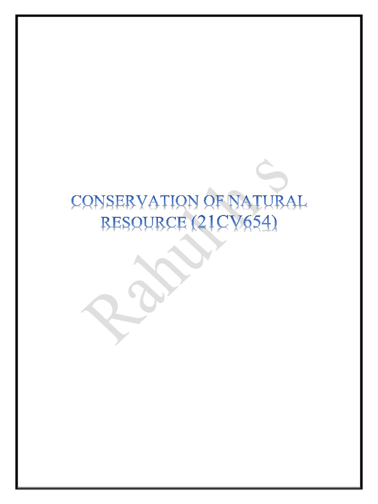 Conservation of Natural Resource | PDF | Weathering | Soil