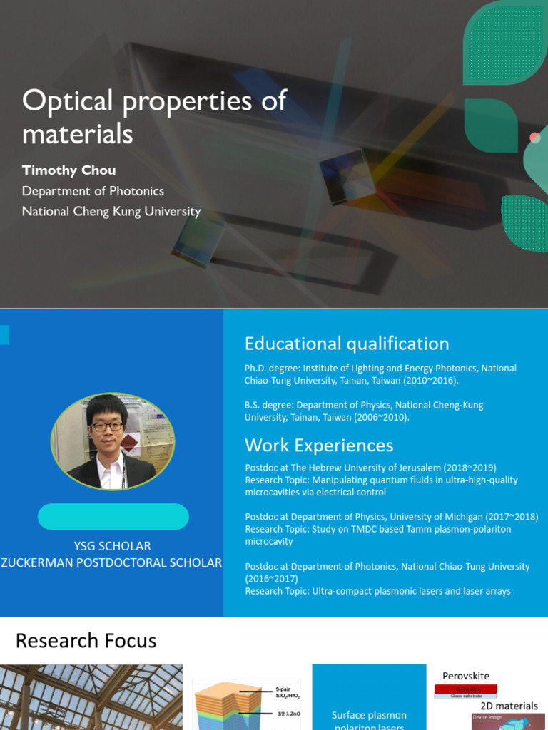 Optical Properties of Materials - 1 | PDF | Waves | Light
