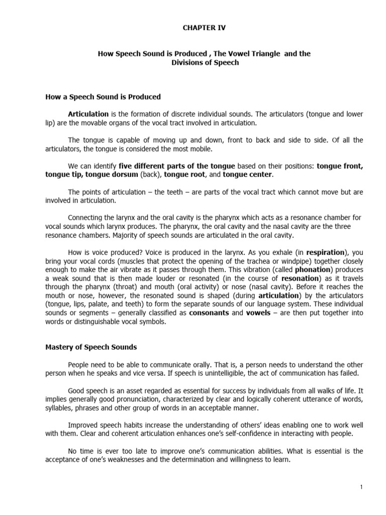Speech Organs and Vowel Triangle | PDF | Vowel | Larynx
