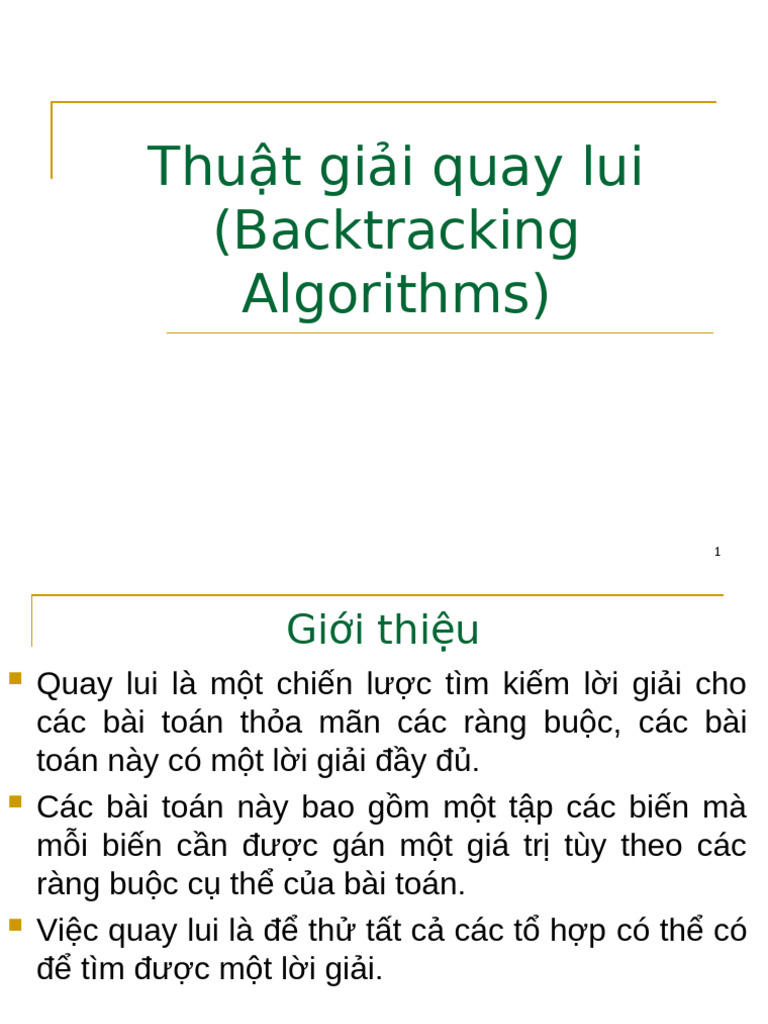 Giai Thuat Quay Lui | PDF