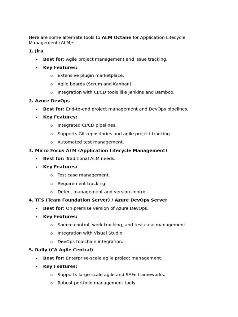 Alternate Tools of Octane | PDF | Software Engineering | Software ...