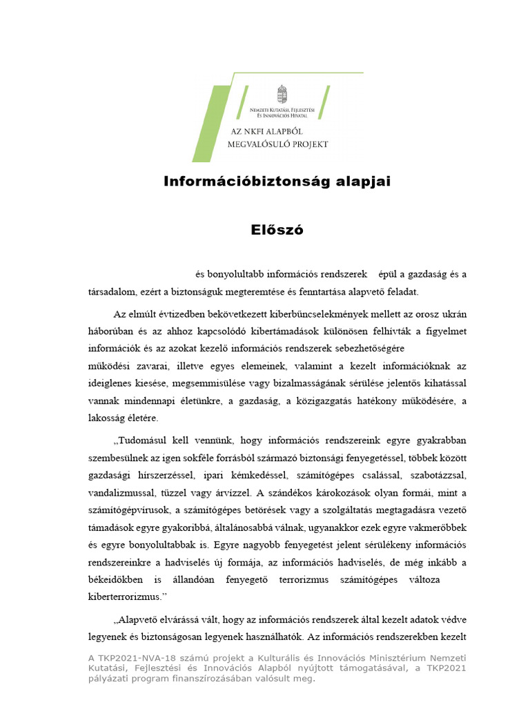 Dr. Muha Lajos - Az Információs Rendszerek Biztonságának Fogalma És ...