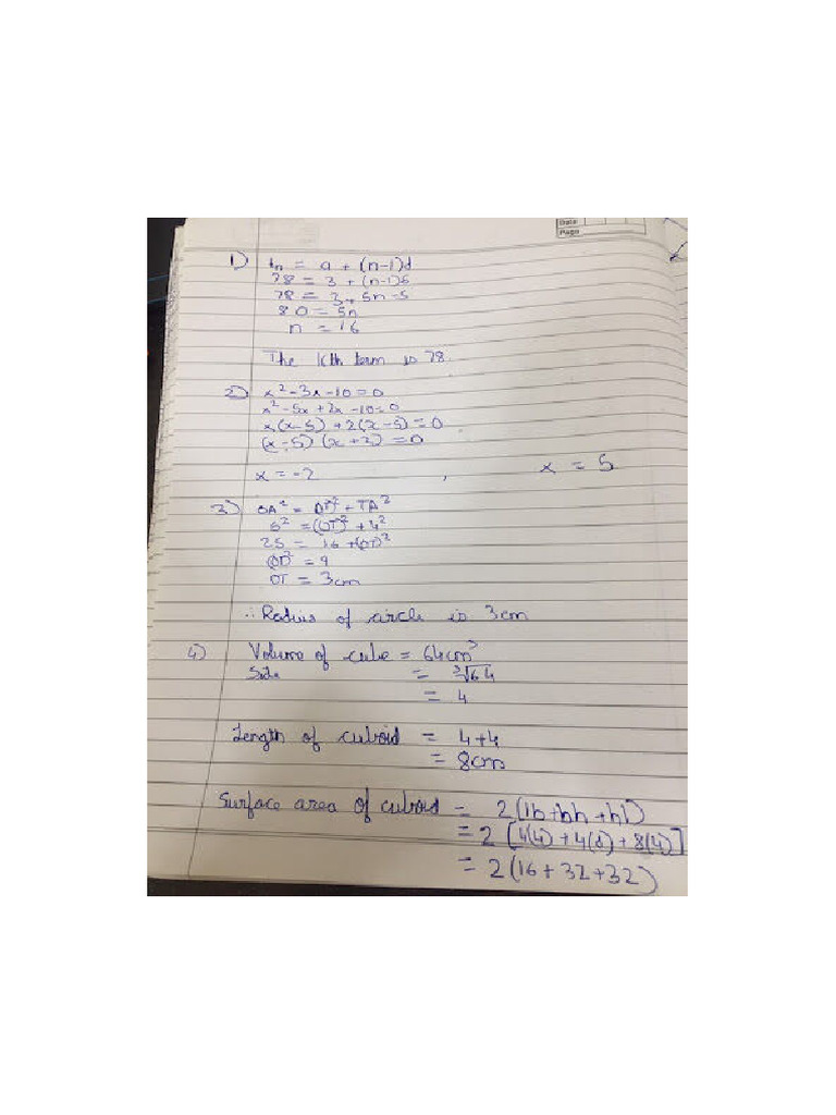 Tirth Patel - Chandra RW2 - Maths | PDF