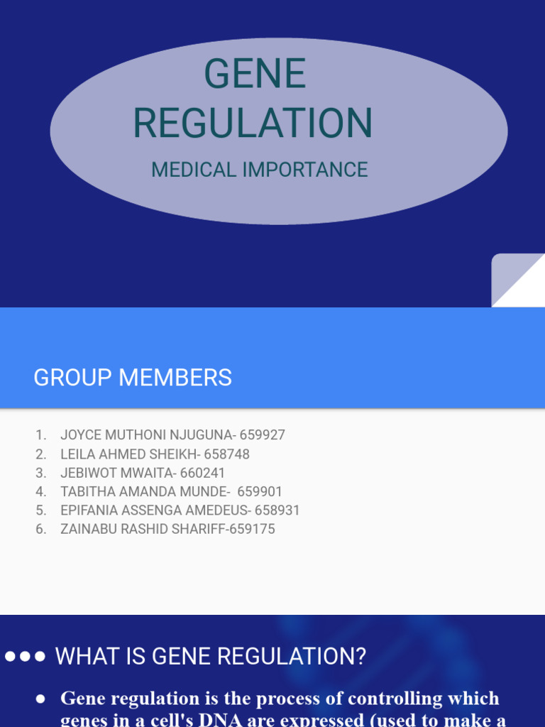 Importance of Gene Regulation | PDF | Gene | Gene Expression