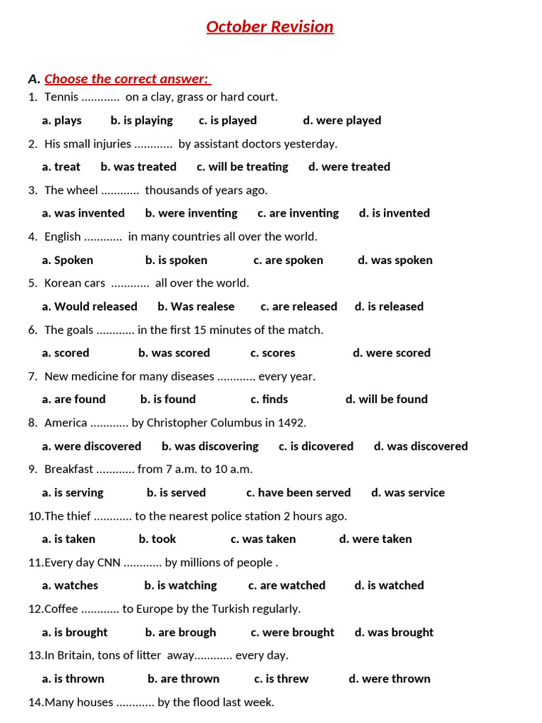 Cambridge 6 Revision Sheet October | PDF | Home & Garden | History