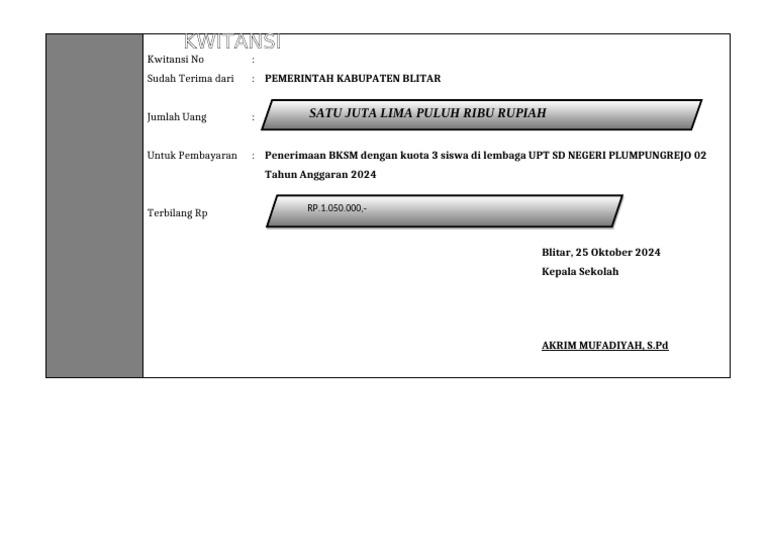 KWITANSI (R3 Materai 100000 Dan Stempel Basah) - 2022 | PDF