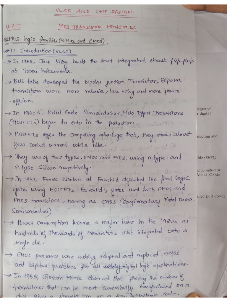 Vlsi Unit 1 Notes | PDF