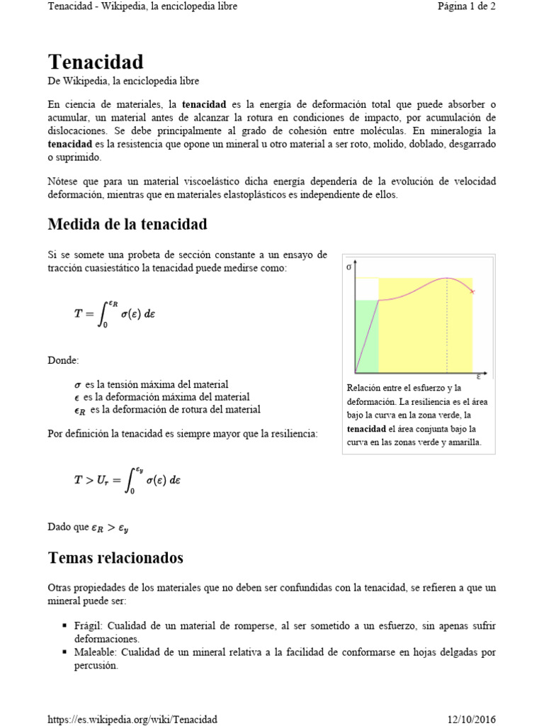 4 3 Definición - Tenacidad Tenacidad - 1 | PDF | Deformación ...