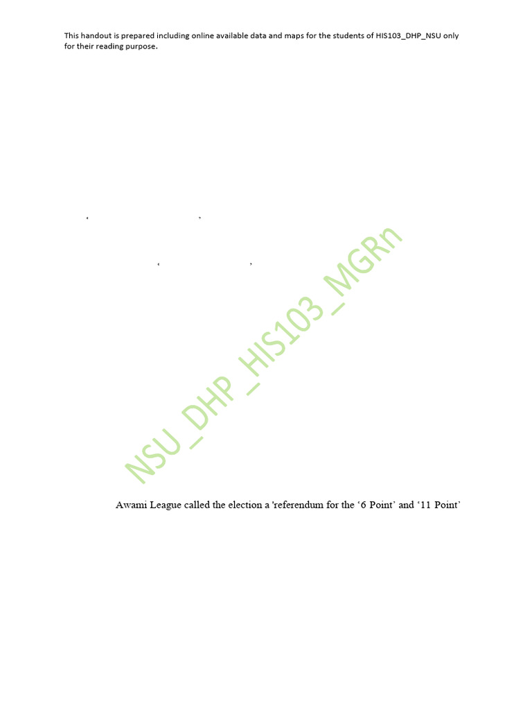 1970 Pakistan General Elections Overview | PDF | Government Of Pakistan ...