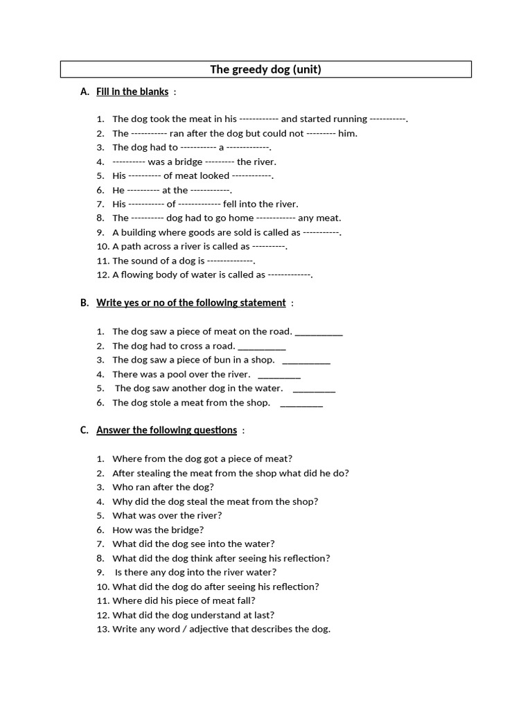 2 The greedy dog ( unit ) | PDF | Linguistic Morphology | Linguistics 2 The greedy dog ( unit ) | PDF | Linguistic Morphology | Linguistics