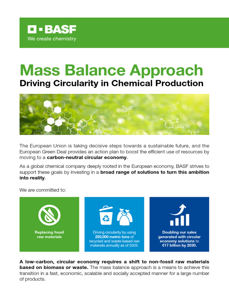 BASF Mass Balance Factsheet | PDF | Recycling | Sustainability