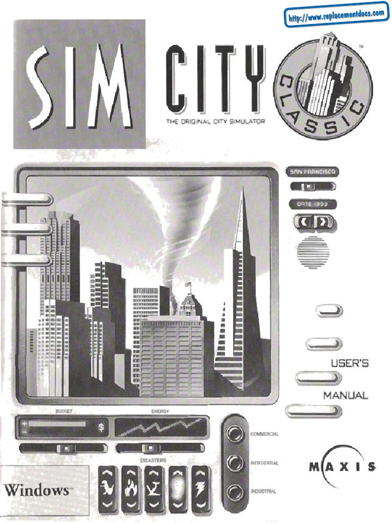 SimCity Classic Manual Win3x en | PDF