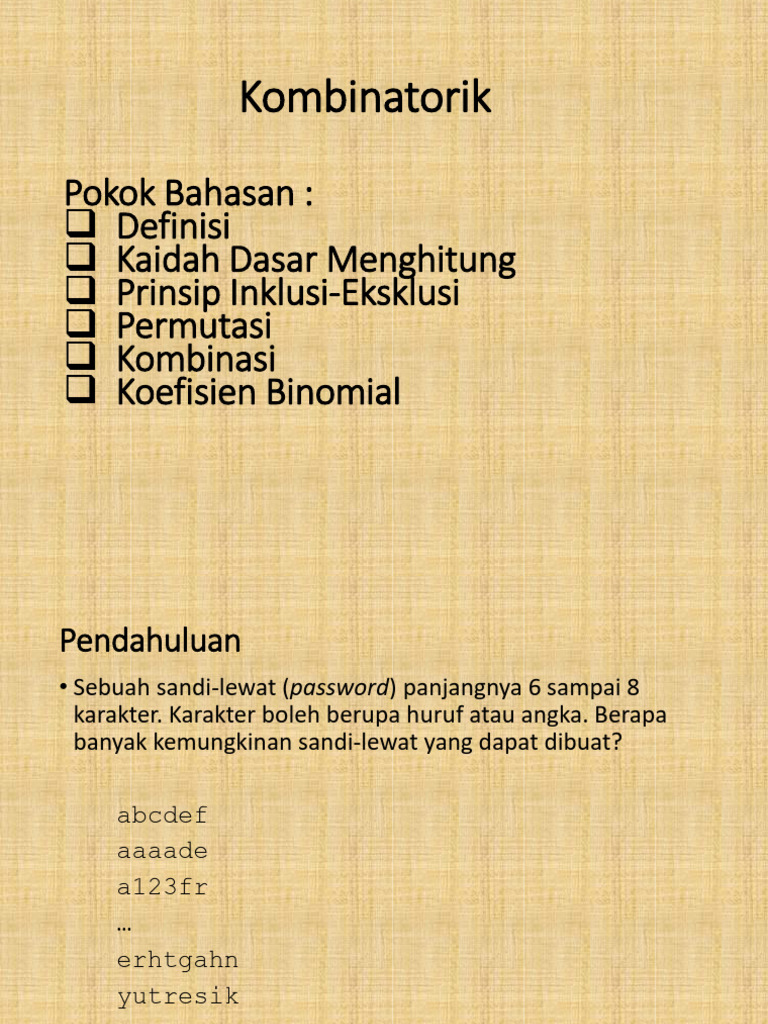 Kombinatorial | PDF
