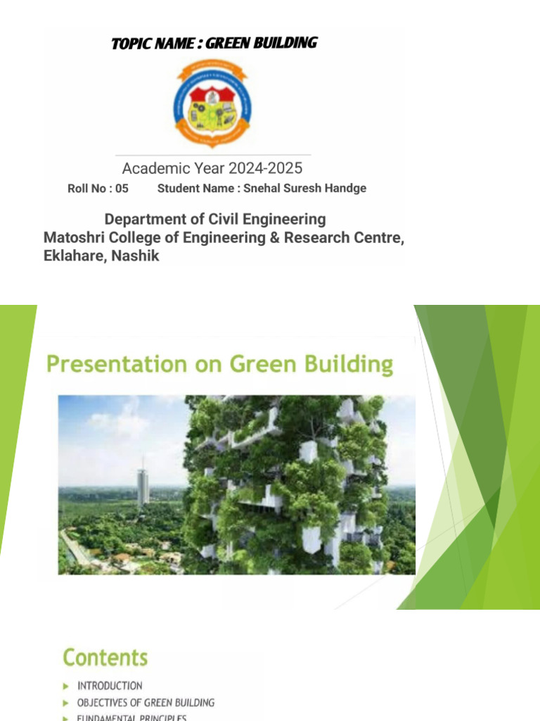 Presentation of Green Building | PDF