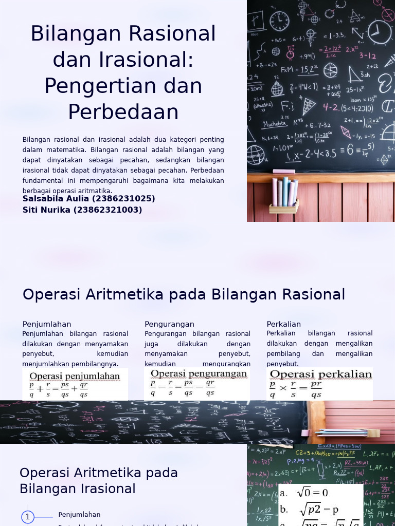 Bilangan Rasional Dan Irasional Pengertian Dan Perbedaan | PDF