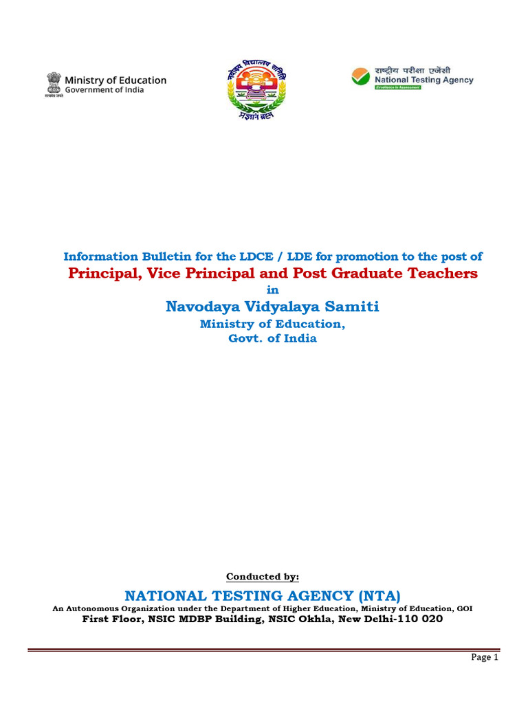 Information Bulletin Nvs Ldce | PDF | Identity Document