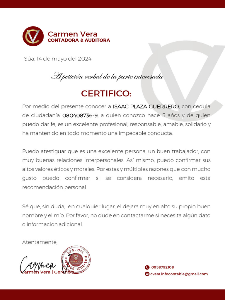 Certificado Isaac | PDF