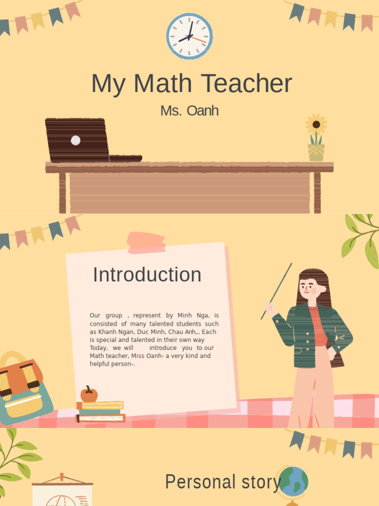 Yellow Colorful Illustrative Meet The Teacher Presentation | PDF ...