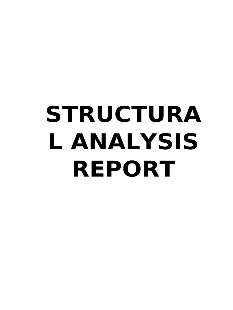 Structural Analysis Report | PDF | Home & Garden