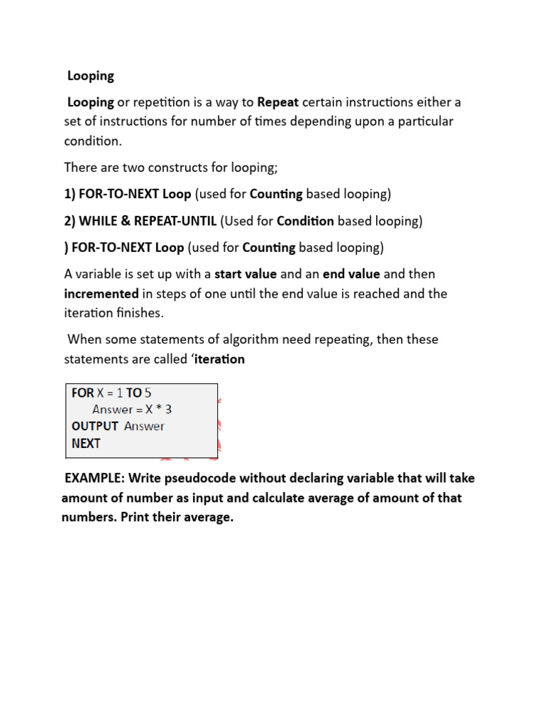 Looping | PDF | Control Flow | Mathematical Logic Looping | PDF | Control Flow | Mathematical Logic