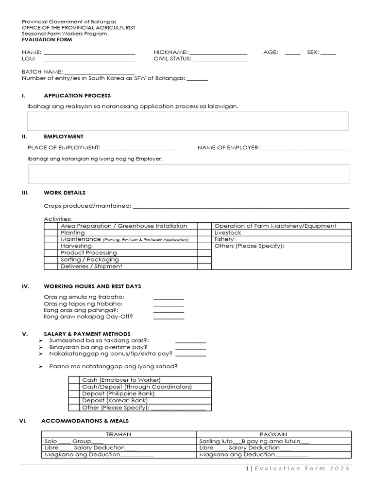 EVALUATION | PDF | Agriculture | Food Industry