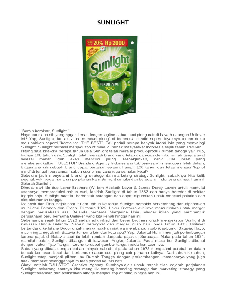 Sunlight | PDF | Ilmu Sosial | Griya & Taman