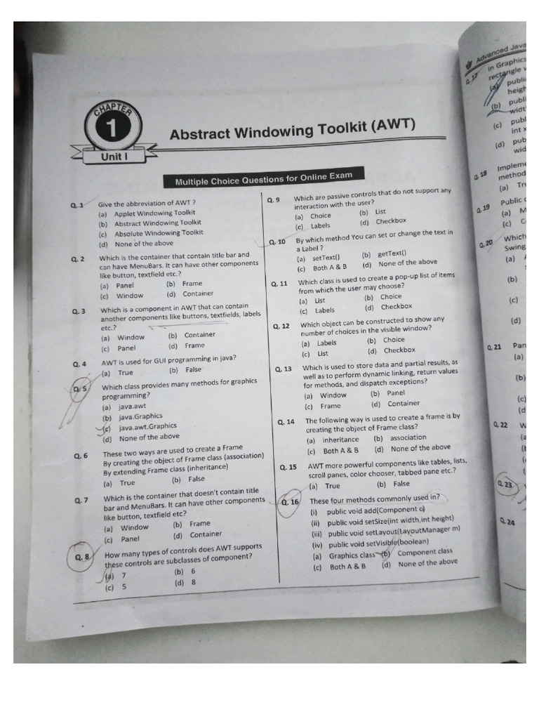 AWT MCQ | PDF