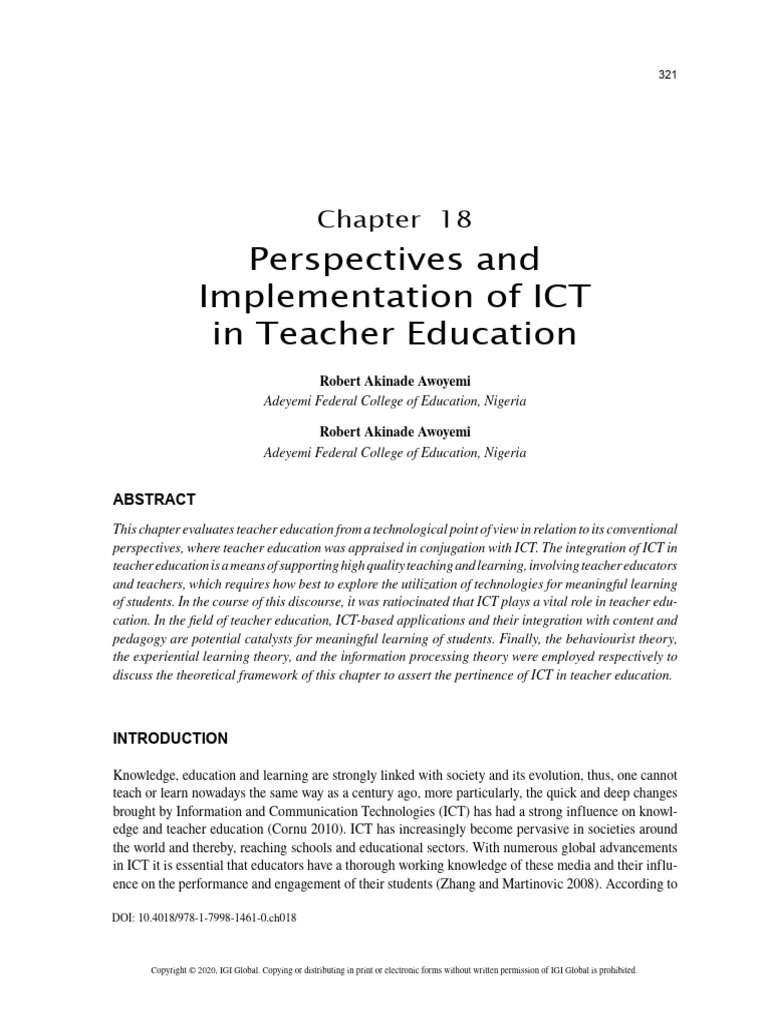 Perspectives and Implementation of ICT | PDF | Educational Technology | Information