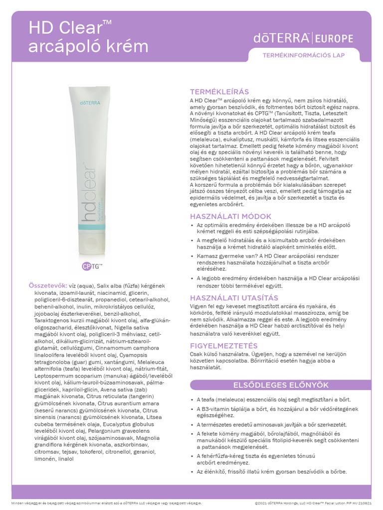 HD Clear Lotion | PDF