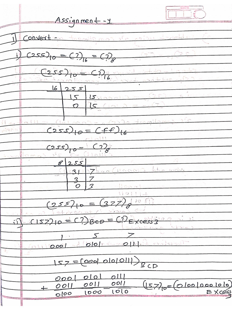 Digital Techniques Assignment No.1 | PDF