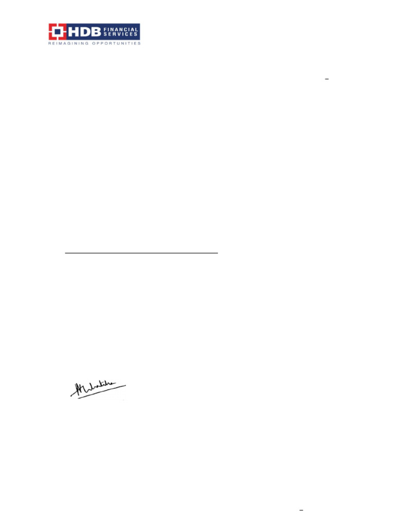 Reliving Letter Cum Experience Certificate HDB 2023 PDF | PDF