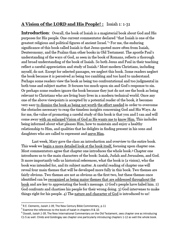 Isaiah One Final DFF Posting | PDF | Book Of Isaiah | God