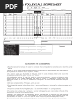 NFHS Volleyball Score Sheet | PDF | Referee | Sports
